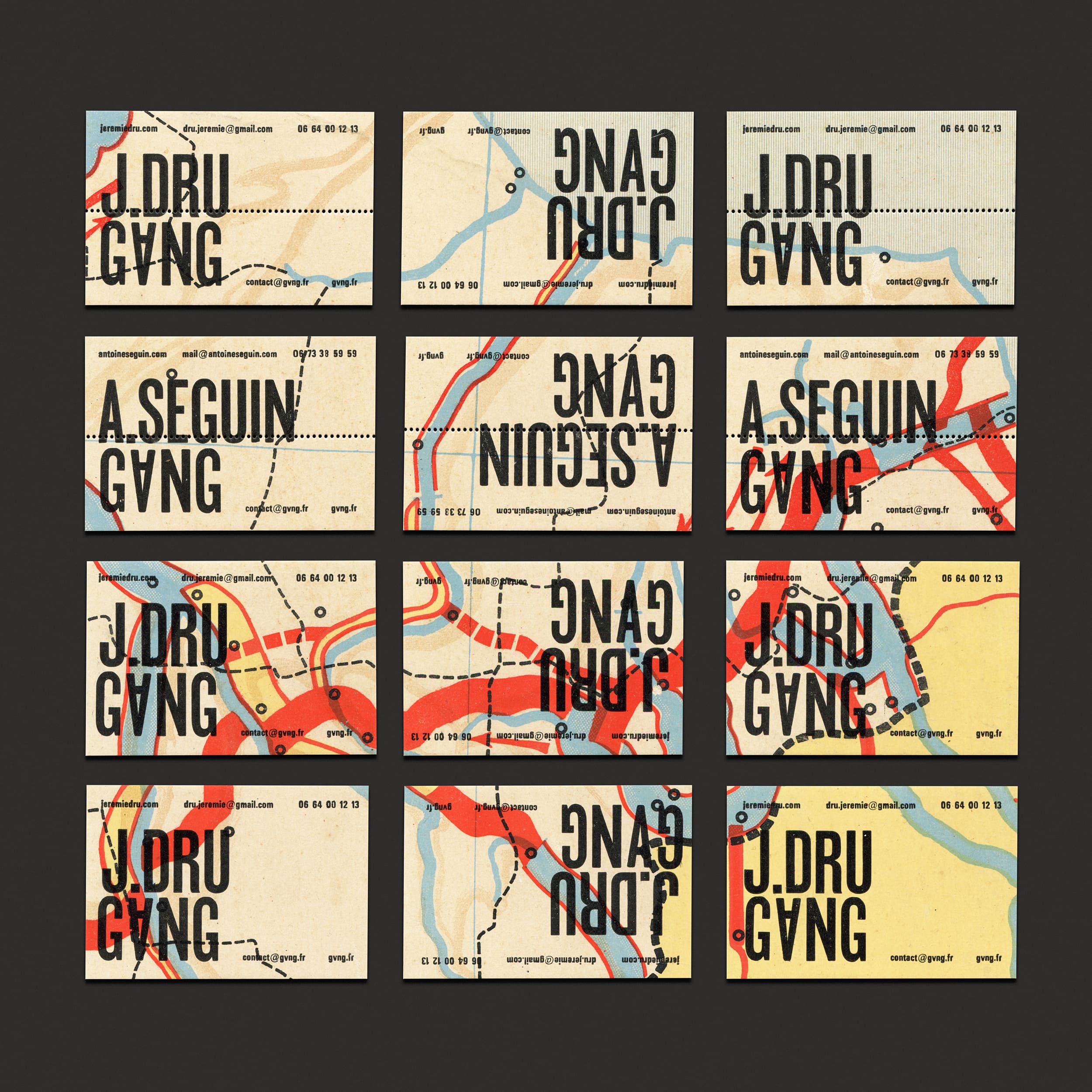 GVNG, cartes de visite | Atelier Santos Lemarchand